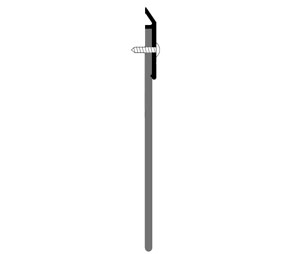 Zero 639WA 48" Aluminum Door Sweep with Solid Neoprene