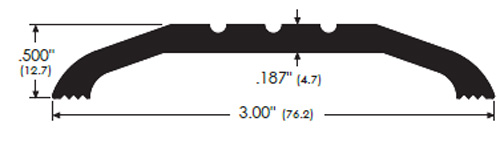 Zero 653A-E 36" 3" x 0.5" Utility Threshold with Non-Slip Epoxy Abrasive
