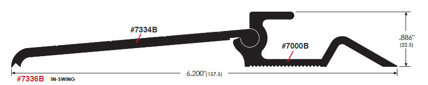 Zero 7336B 24" Adjustable Interlocking Threshold set - Brass