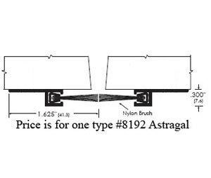 Zero 8192AA-PSA 36" Clear Anodized Surface Astragal with Brush - Self ...