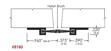 Zero 8193D-PSA 60" Dark Bronze Anodized Surface Astragal with Brush ...