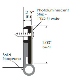 Zero 328AA-L 32" Photoluminescent Clear Anodized Aluminum Perimeter ...