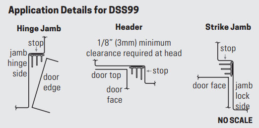 DraftSeal DSS99D8 1/96" Triple Fin Silicone Adhesive-Backed Fire Gasket ...
