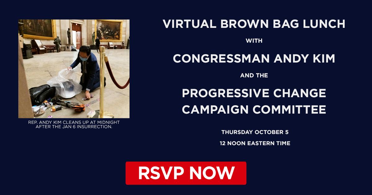 RSVP for PCCC's virtual brown bag lunch with Andy Kim. | Progressive ...