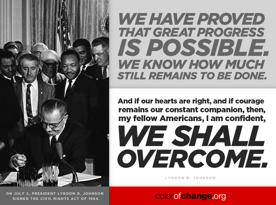 Fifty years after the Civil Rights Act, our work continues ...