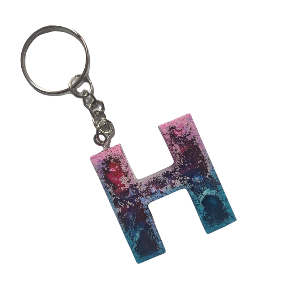 eTukuri - Products | Resin Alphabet letter Keychain- Letter H