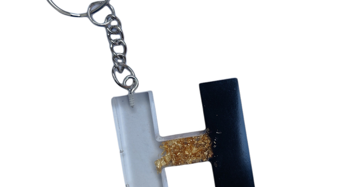 eTukuri - Products | Resin Alphabet letter Keychain- Letter H