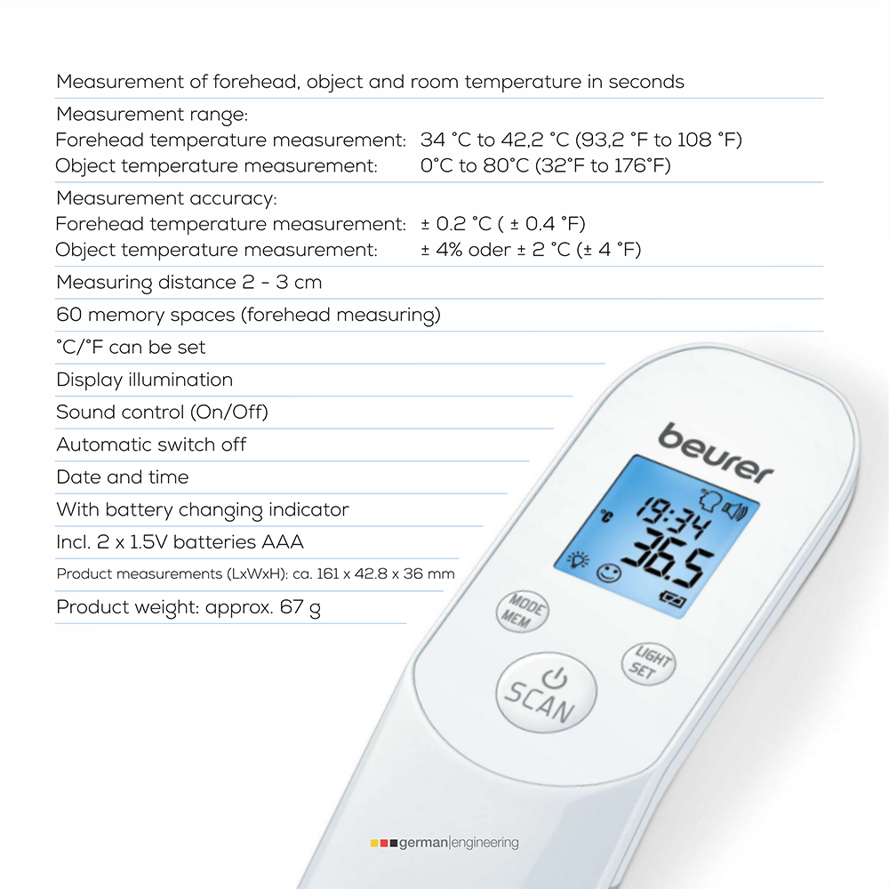 eTukuri - Products | Beurer Non contact thermometer FT85