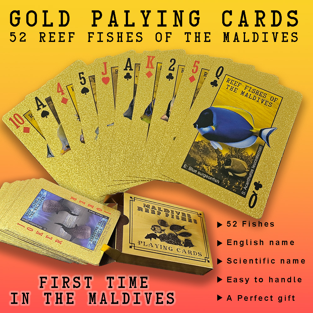 eTukuri - Products | REEF FISHES of Maldives (Gold) Playing Card pack