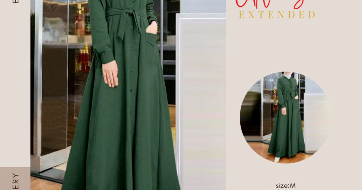 eTukuri - Products | Loose Long Sleeve Belted Plain Ruffles Maxi