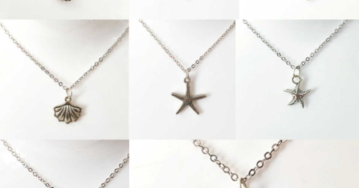 eTukuri - Products | Antique Silver Sea Creature Pendant Necklaces