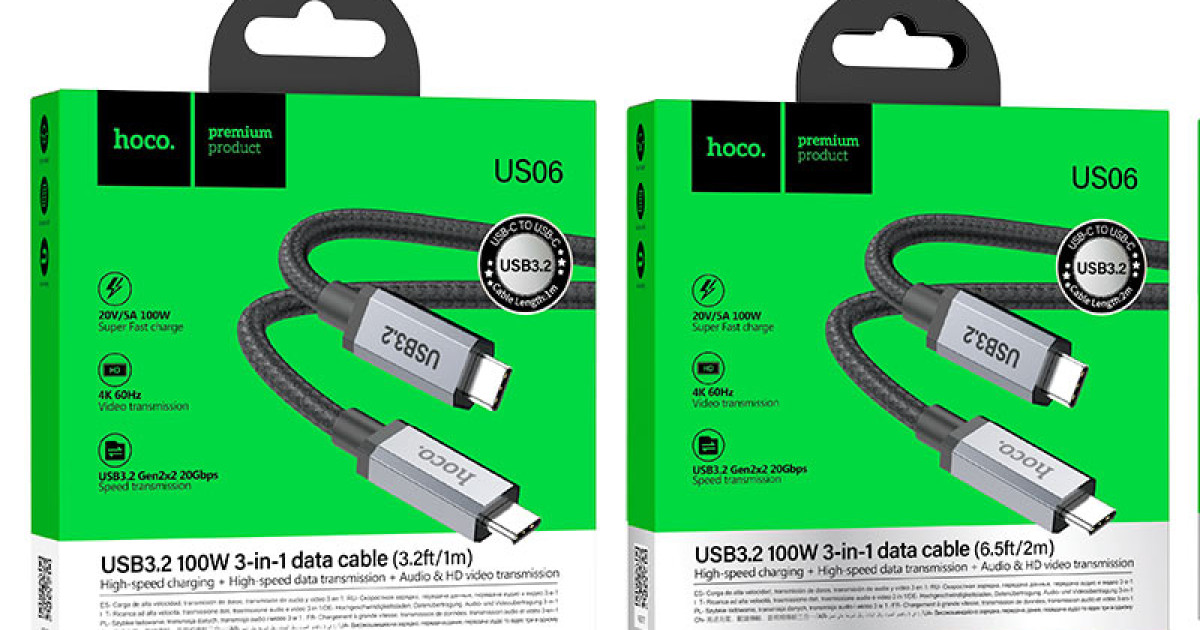eTukuri - Products | Hoco USB3.2 20Gbps 4K 60Hz 100W HD high speed data ...