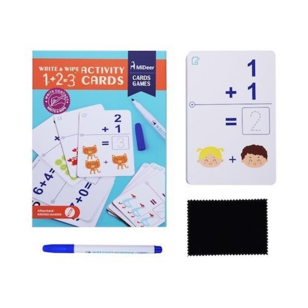 eTukuri - Products | Mideer Write & Wipe Cards- 1+ 2 = 3