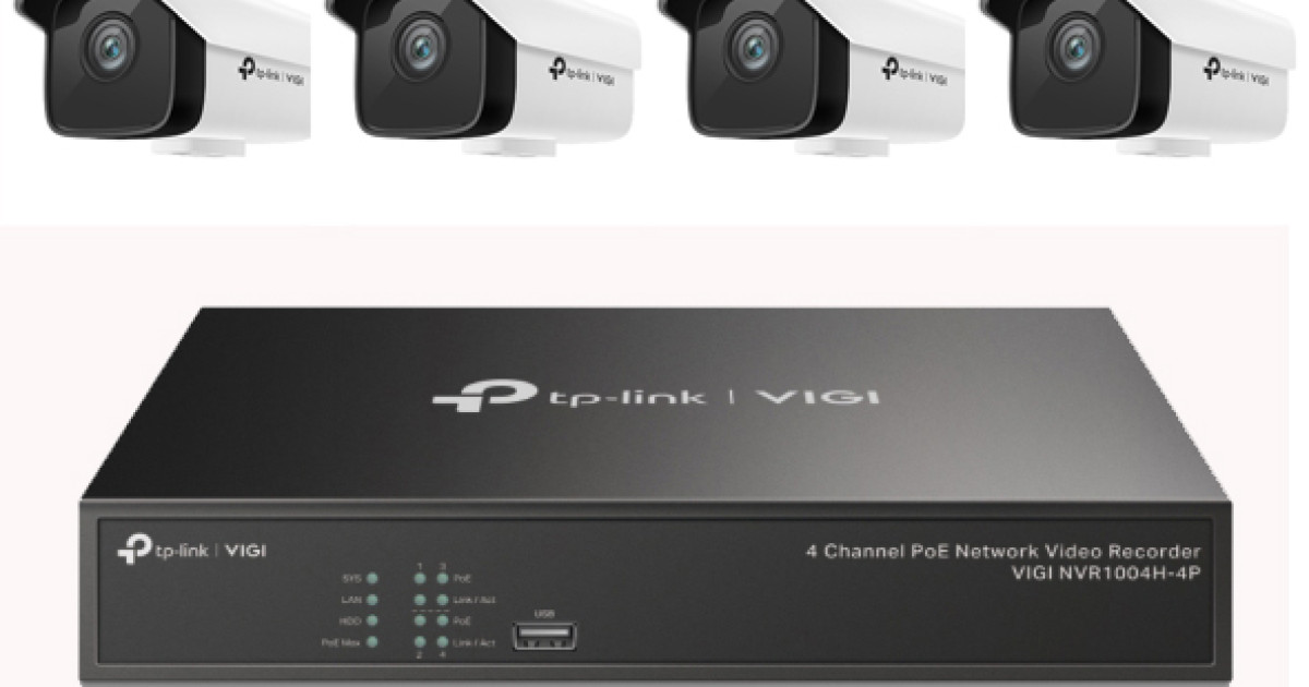 eTukuri - Products | TP-LINK NVR1004H-4P VIGI 4 Channel NVR with 4x C300HP 3MP Outdoor Bullet camera