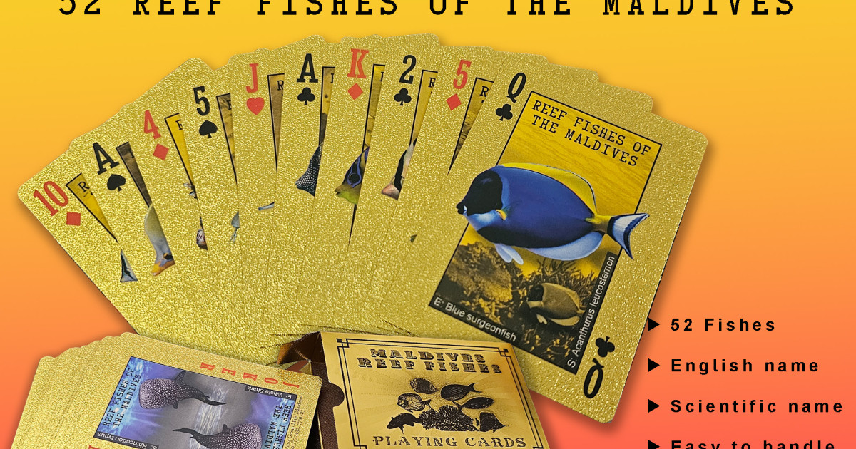 eTukuri - Products | REEF FISHES of Maldives (Gold) Playing Card pack