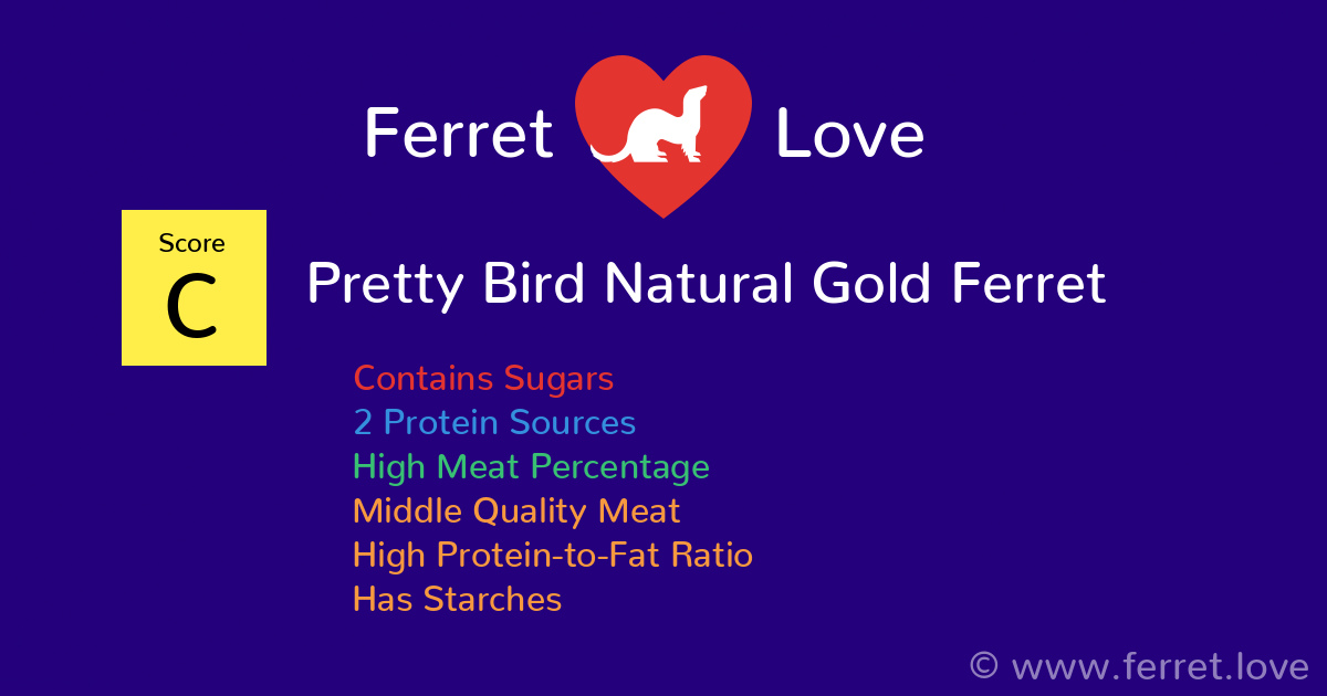 Pretty Bird Natural Gold Ferret - Kibble