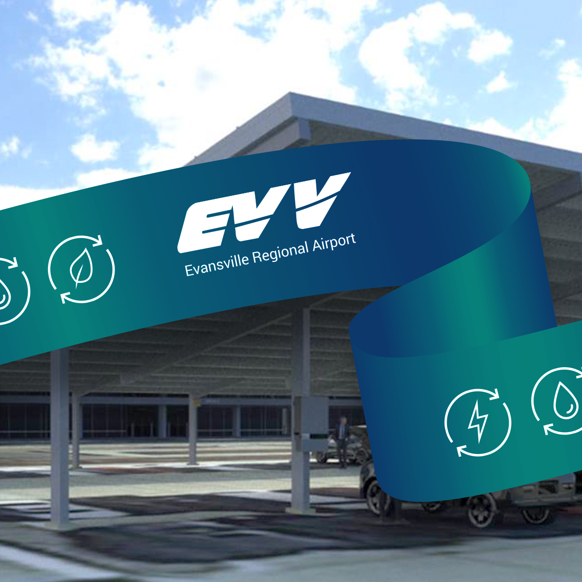EVV STARTS CONSTRUCTION ON LARGEST SOLAR COVERED AIRPORT PARKING CANOPY ...