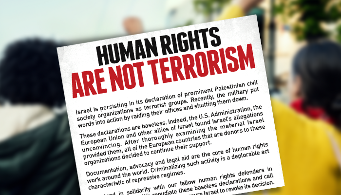 Human Rights Advocacy is NOT Terrorism | J Street