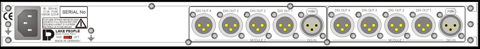 Lake People LP-F611 2 x 1" 4 AES/EBU Splitter