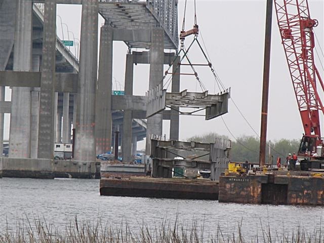 Unbuilding (demolition) of the Grace and Pearman Bridges in Charleston ...