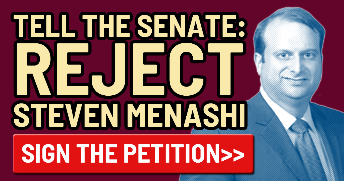 Tell the Senate: Reject Steven Menashi! | PFAW