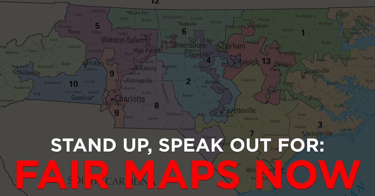 Stand Up, Speak Out for FAIR MAPS NOW | Progress NC Action