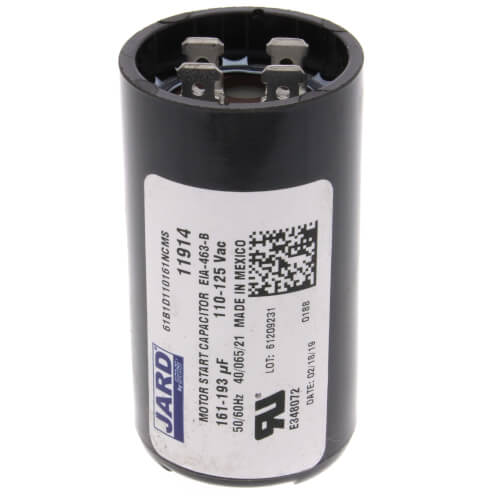 11914 - Jard 11914 - 161 - 193 MFD Round Start Capacitor (110/125V)