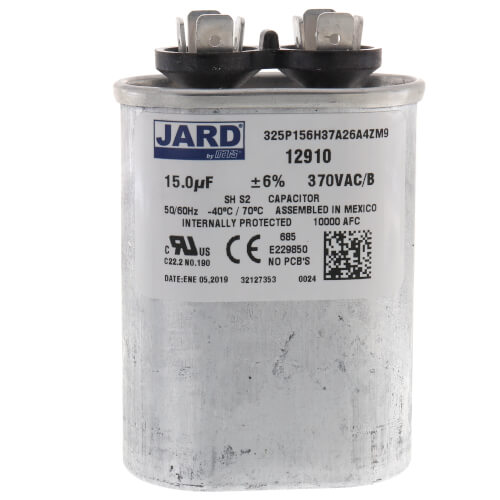 12910 - Jard 12910 - 15 MFD Oval Run Capacitor (370V)