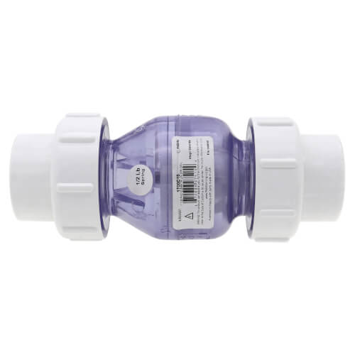 1700C20 - NDS 1700C20 - 2" IPS PVC Clear True Union Spring Check Valve ...