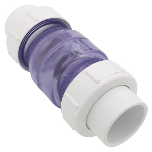 1720C20 - NDS 1720C20 - 2" IPS PVC Clear True Union Swing Check Valve ...