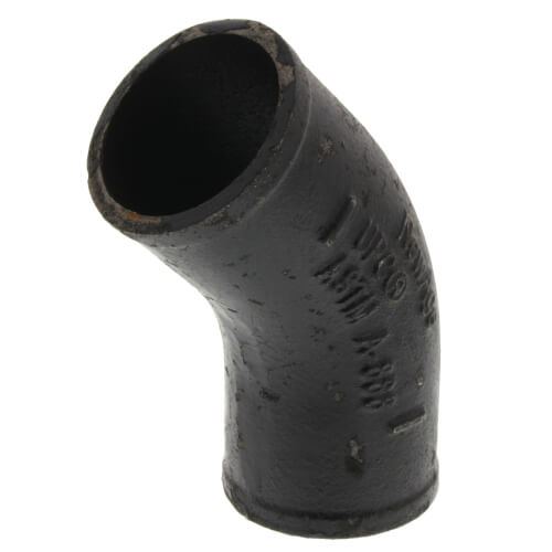 220606 - NewAge Casting 220606 - 2" Imported No Hub Cast Iron 45° Elbow