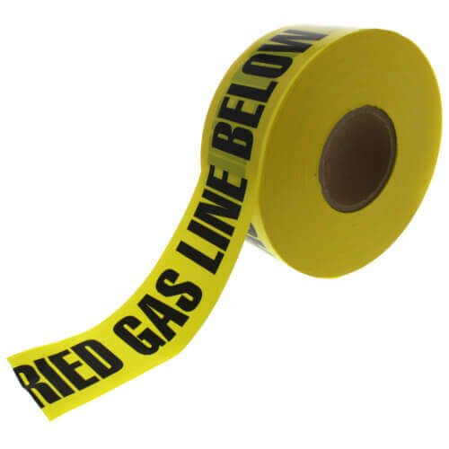 2426050 - Wal-rich 2426050 - "Caution Buried Gas Line Below" Yellow Non-Detectable Burial Tape ...