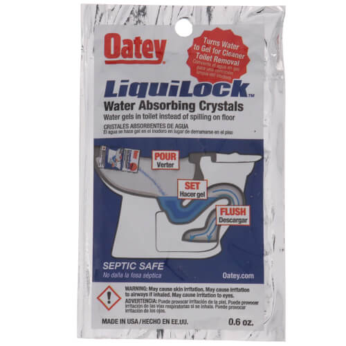 31419 - Oatey 31419 - LiquiLock Gel Toilet Water Solidifier