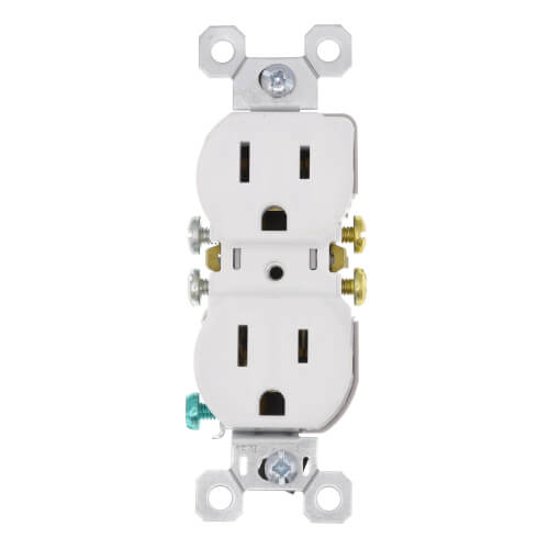 3232W - Pass & Seymour 3232W - Duplex Receptacle - White (15A, 125V)