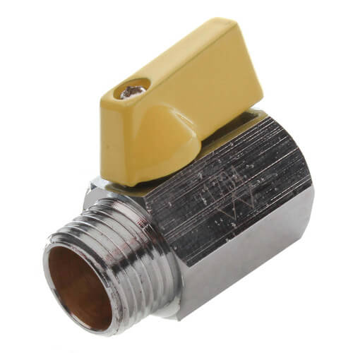 40798 - Webstone 40798 - 1/2" MIP x FIP Chrome Plated Mini Ball Valve