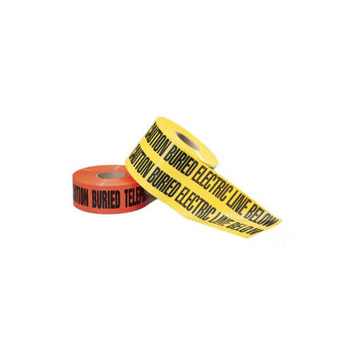 42-151 - Ideal 42-151 - "Caution Buried Electric Line Below" Red Non-Detectable Underground Tape ...