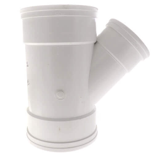 443307 - IPEX 443307 - 6" x 6" x 4" PVC SDR 35 1/8 Bend 45° Wye (G x G x G)