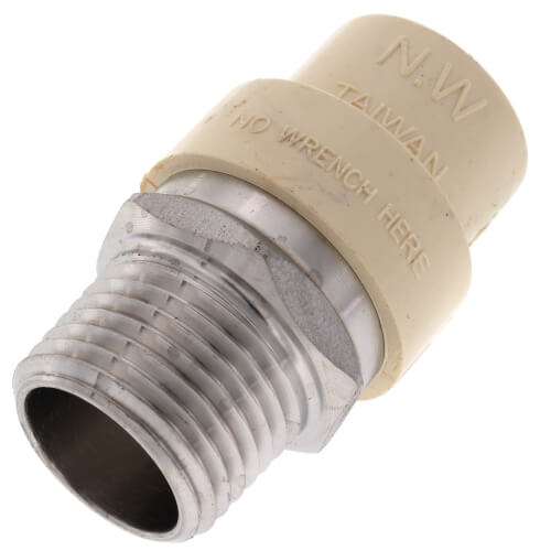 CVSLM050 - Bluefin CVSLM050 - 1/2" CPVC x Male Stainless Steel Adapter ...