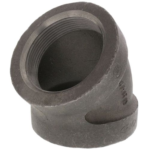 FCI45-3 - Ward FCI45-3 - 3" Black 45° Cast Iron Steam Elbow