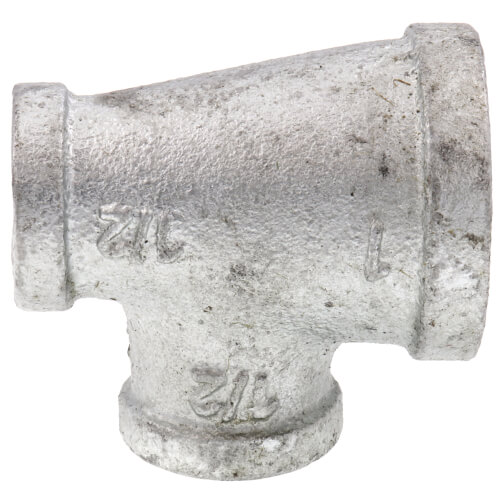 GMRT1003 - Everflow GMRT1003 - 1" x 1/2" x 1/2" Galvanized Reducing Tee