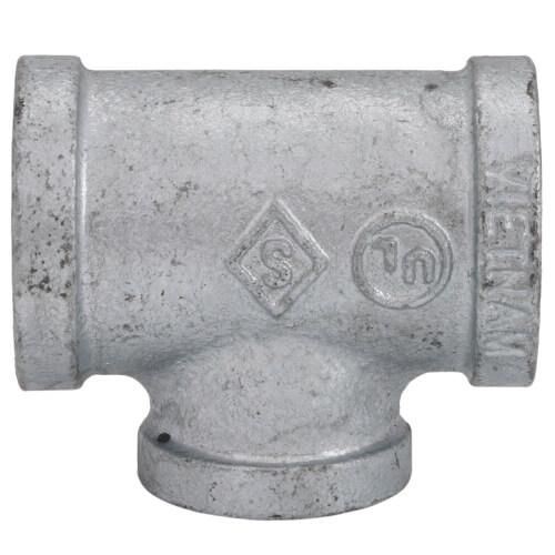 GMRT1009 - Everflow GMRT1009 - 1" x 1" x 3/4" Galvanized Reducing Tee