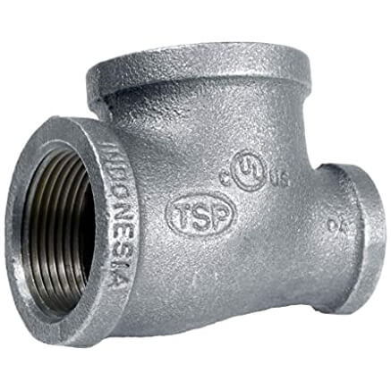 GMRT1221 - Everflow GMRT1221 - 1-1/2" x 1-1/4" x 1" Galvanized Reducing Tee