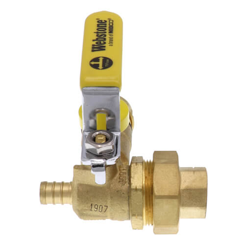 H-10432W - Webstone H-10432W - 1/2" PEX Crimp x FNPT Union Pro-Pal Ball ...
