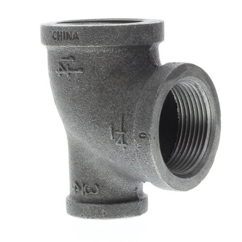 BMRT1411 - Everflow BMRT1411 - 1-1/4" x 3/4" x 1-1/4" Black Reducing Tee