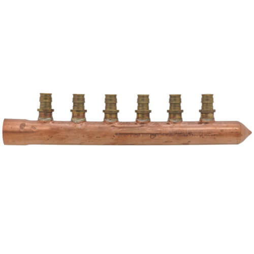 LF2811050 - Uponor (Wirsbo) LF2811050 - 1" Copper Branch Manifold, 1/2 ...