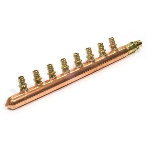 LF2827550 - Uponor (Wirsbo) LF2827550 - 1" Copper Branch Manifold, 8 LF ...