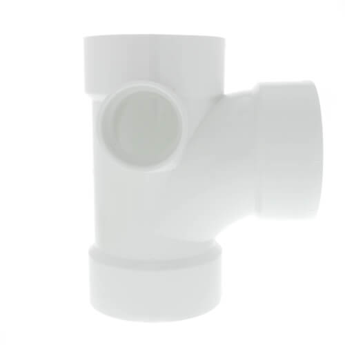 P416-420 - Spears P416-420 - 4" PVC DWV Sanitary Tee w/ 2" Left Side Inlet