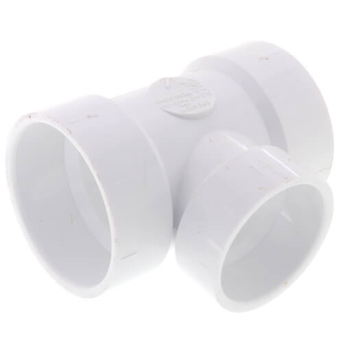 P442-532 - Spears P442-532 - 6" x 6" x 4" PVC DWV Reducing Vent Tee