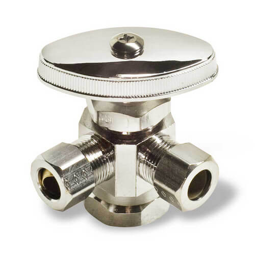 R1701LRX-C1 - Brasscraft R1701LRX-C1 - 1/2" FIP Inlet x 3/8" O.D. Compr. x 3/8" O.D. Compr. Dual ...