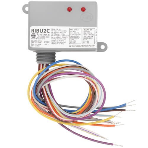 RIBU2C - Functional Devices RIBU2C - Enclosed Relay 10 Amp 2 SPDT ...